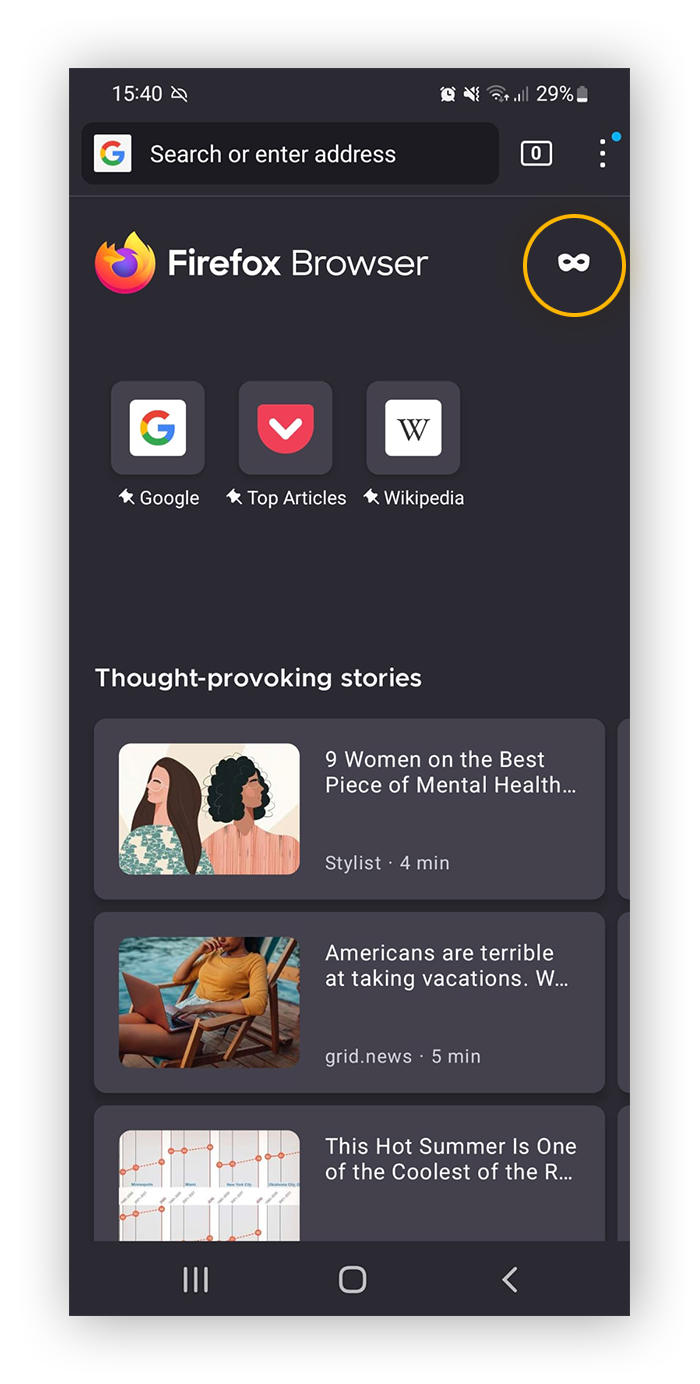 Utilisez la navigation privée sur n’importe quel navigateur